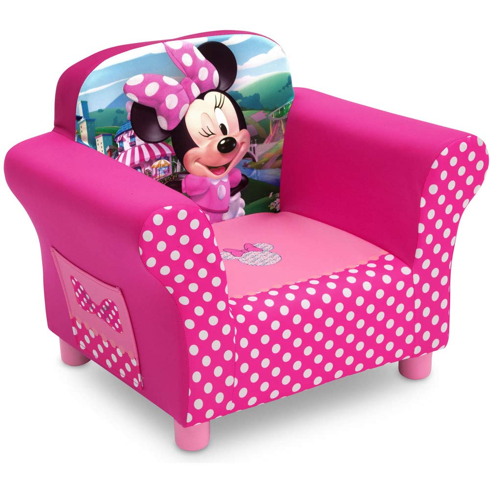 Amazon.com: Delta Children Kids Character Upholstered Chair, Minnie ...