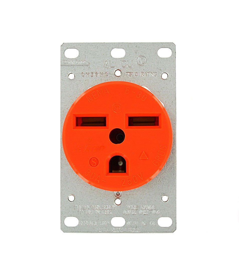 Leviton 5372-IG 30 Amp, 250 Volt, Flush Mounting Receptacle, Straight ...