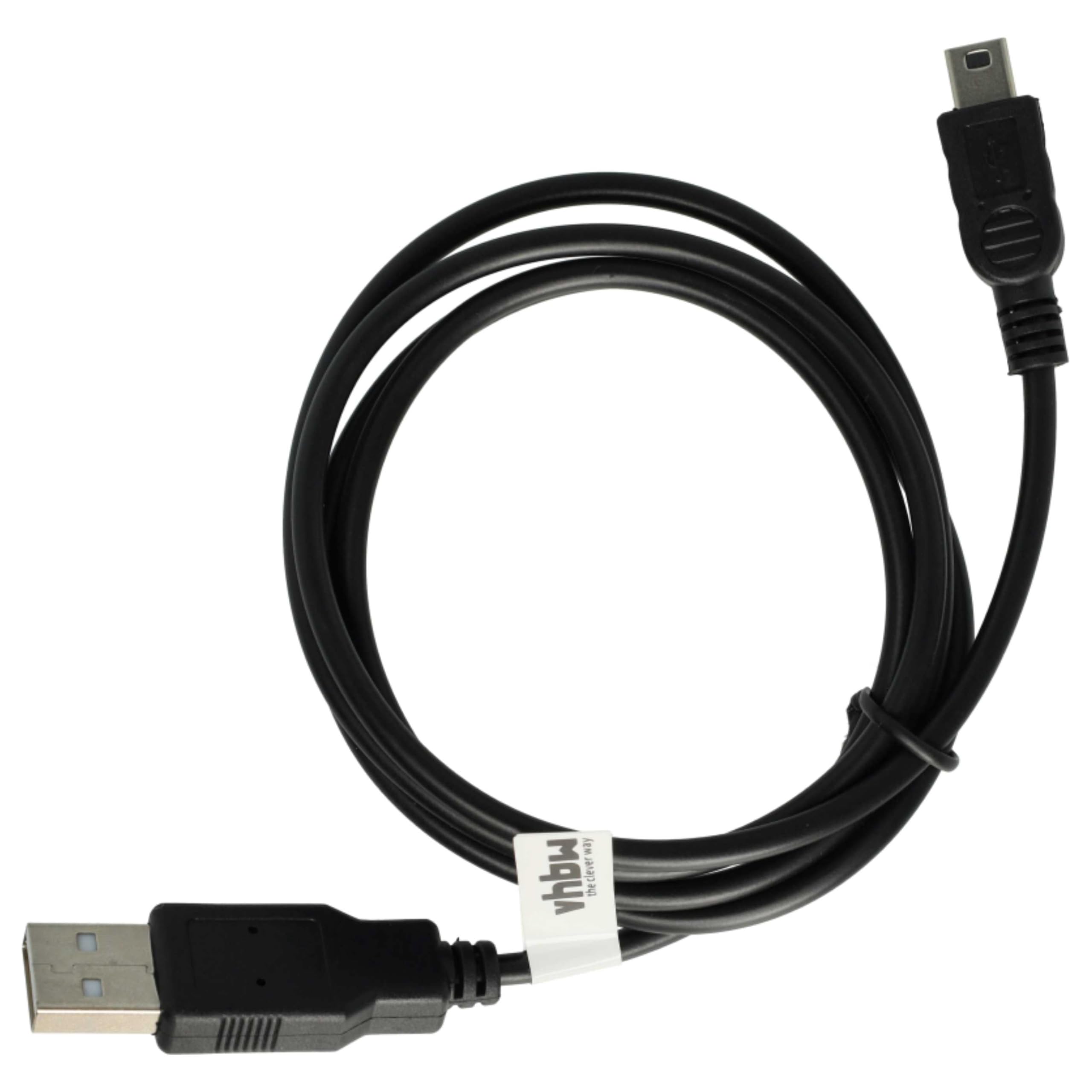 vhbw 1m black USB DATA CABLE A-Mini-B 5 pins suitable for CANON EOS ...