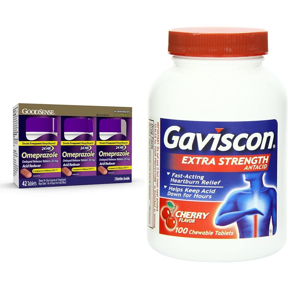 Amazon.com: GoodSense Omeprazole Tablets 20 mg 14 Count (3 Pack) and ...