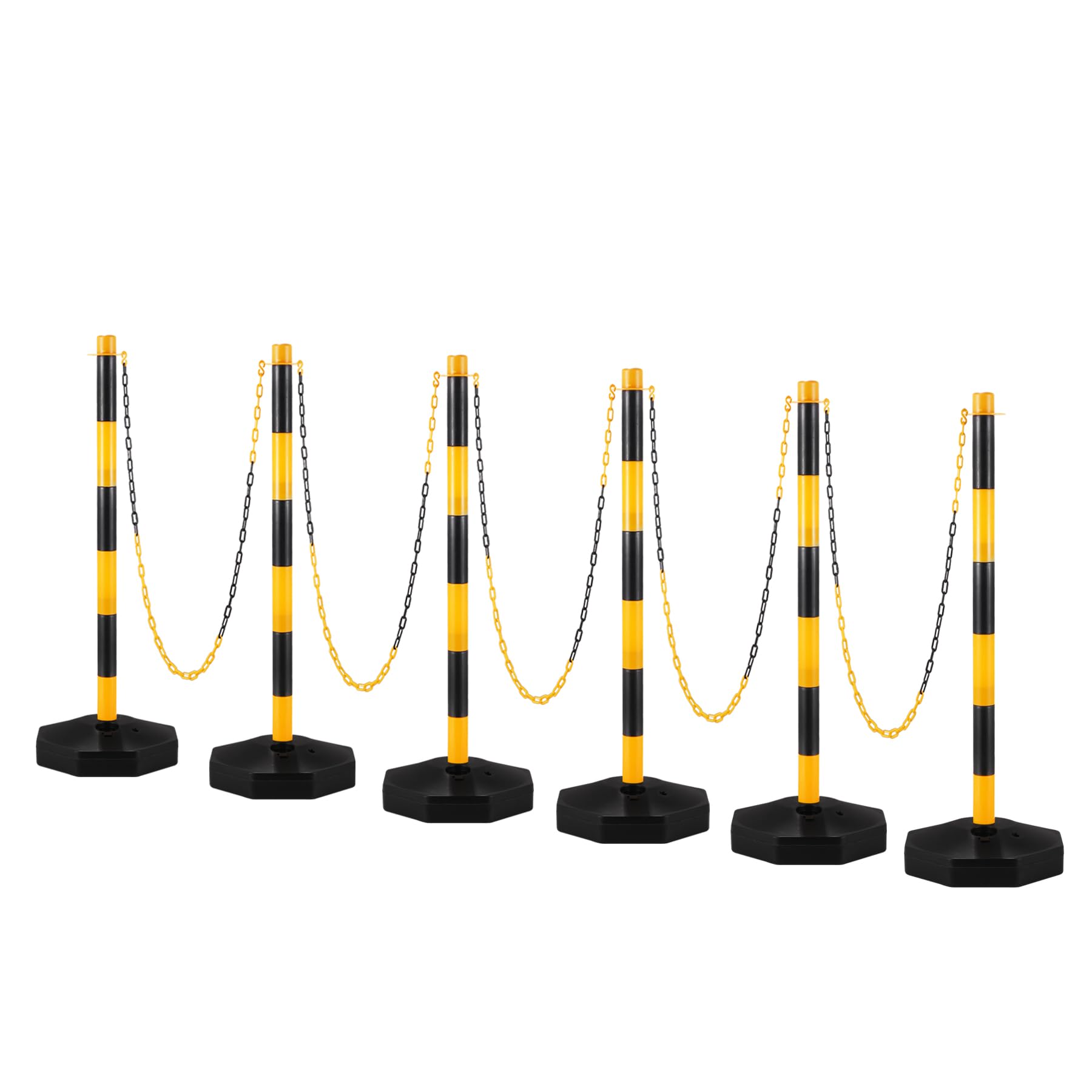 Snapklik.com : 6 Pack Traffic Delineator Post Cones