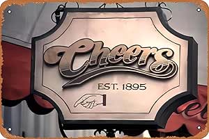 Amazon.com : Metal Tin Signs Laminated Cheers Bar Sign Classic Sitcom ...