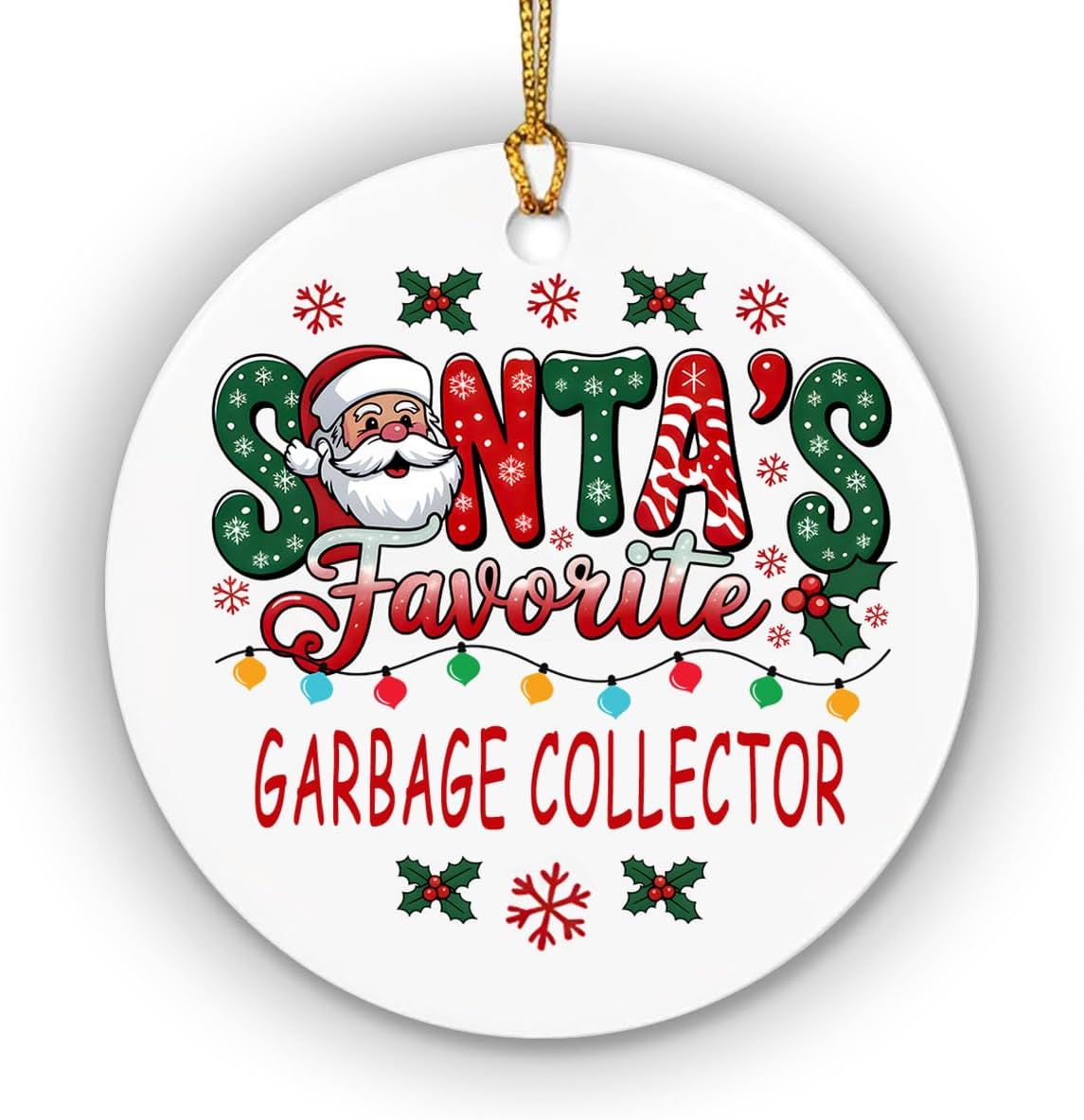 Amazon.com: Santa's Favorite Garbage Collector Christmas Ornament 2025 ...