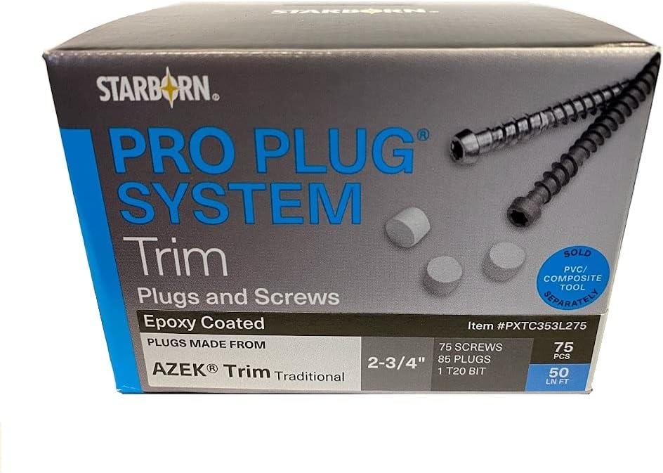 Amazon.com: Starborn Pro Plugs for Azek Frontier Trim - 400 Count ...
