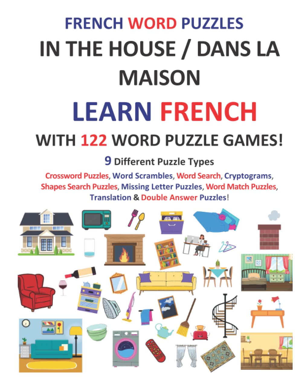 LEARN FRENCH with WORD PUZZLES: IN THE HOUSE / DANS LA MAISON ...