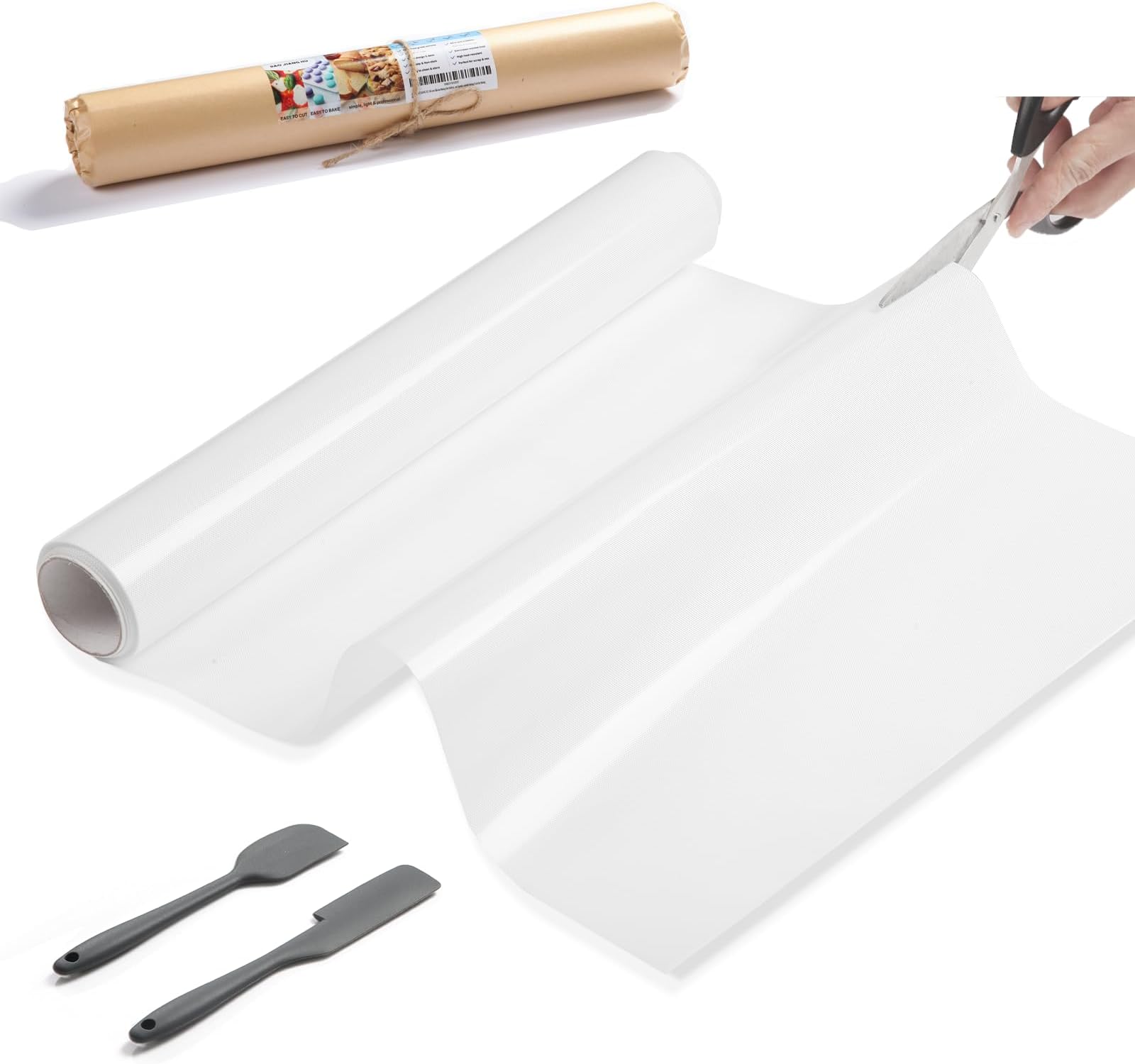 Amazon.com: Silicone Baking Mat Roll with 2 Spatulas Set - 16IN x 8FT ...