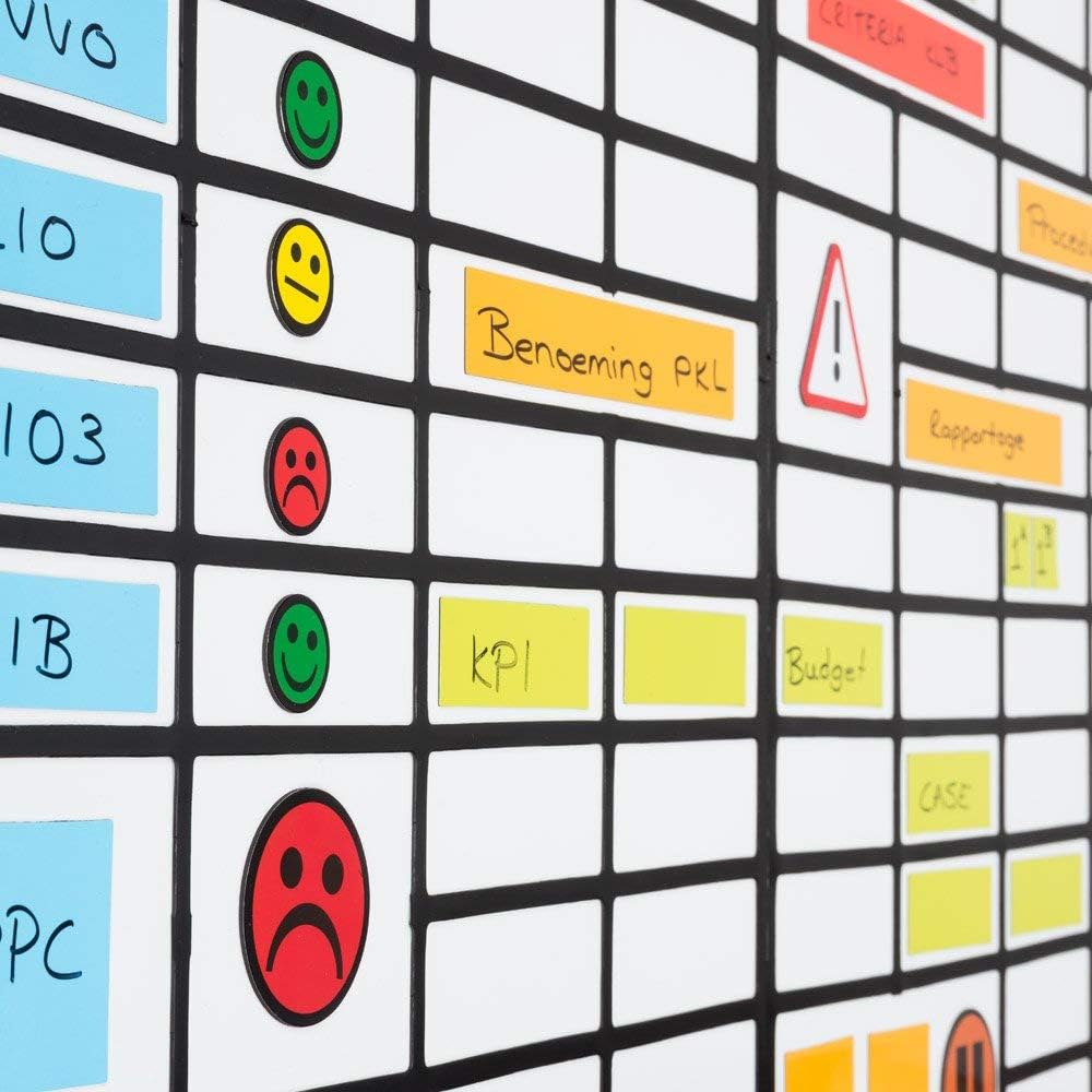 Magnetic Grid Whiteboard, Dry Erase Graph Board, Laminated Coordinate ...