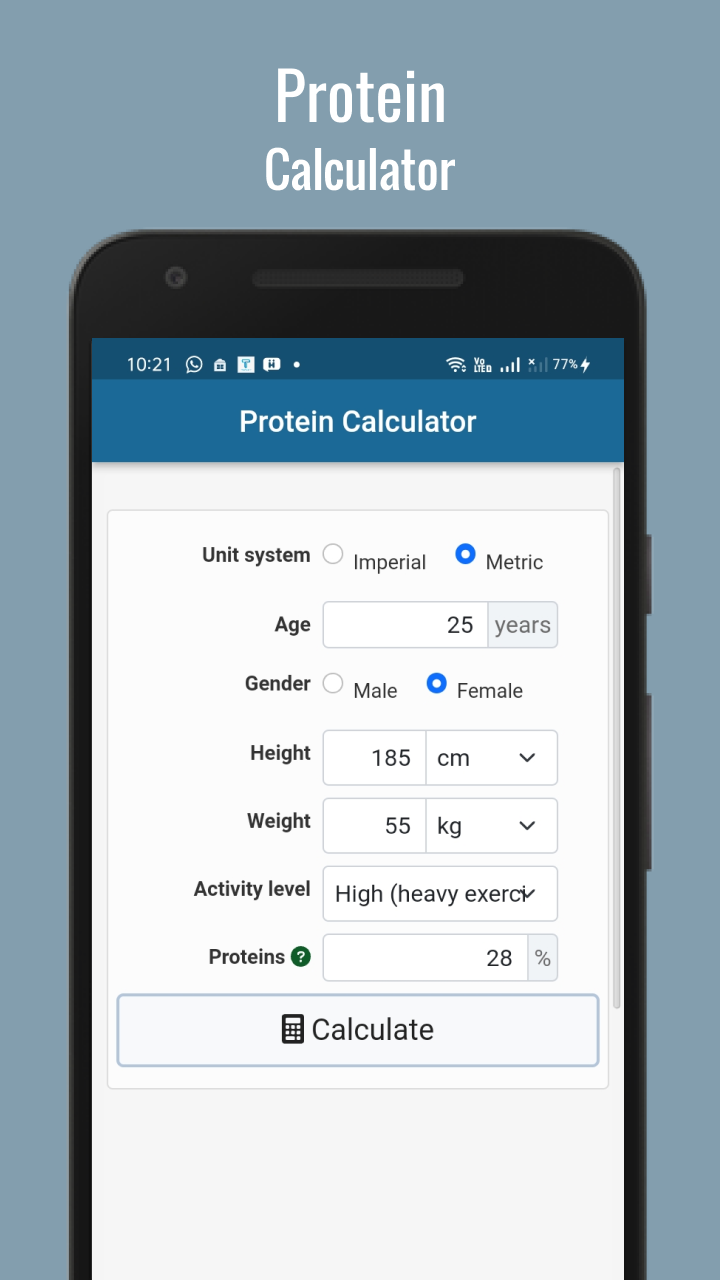 Protein Calculator - App on Amazon Appstore
