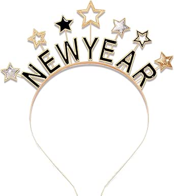Amazon.com: PHALIN Happy New Year Headbands for Women, New Year’s Eve ...