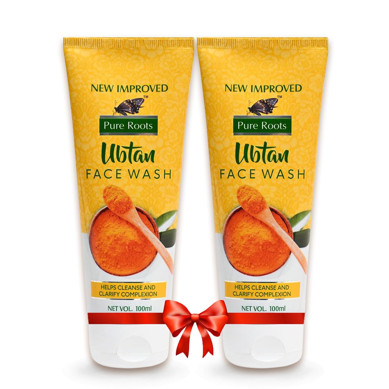 Pure Roots Ubtan Face Wash Pack of 2 (100ML * 2) - 200 ML : Amazon.in ...