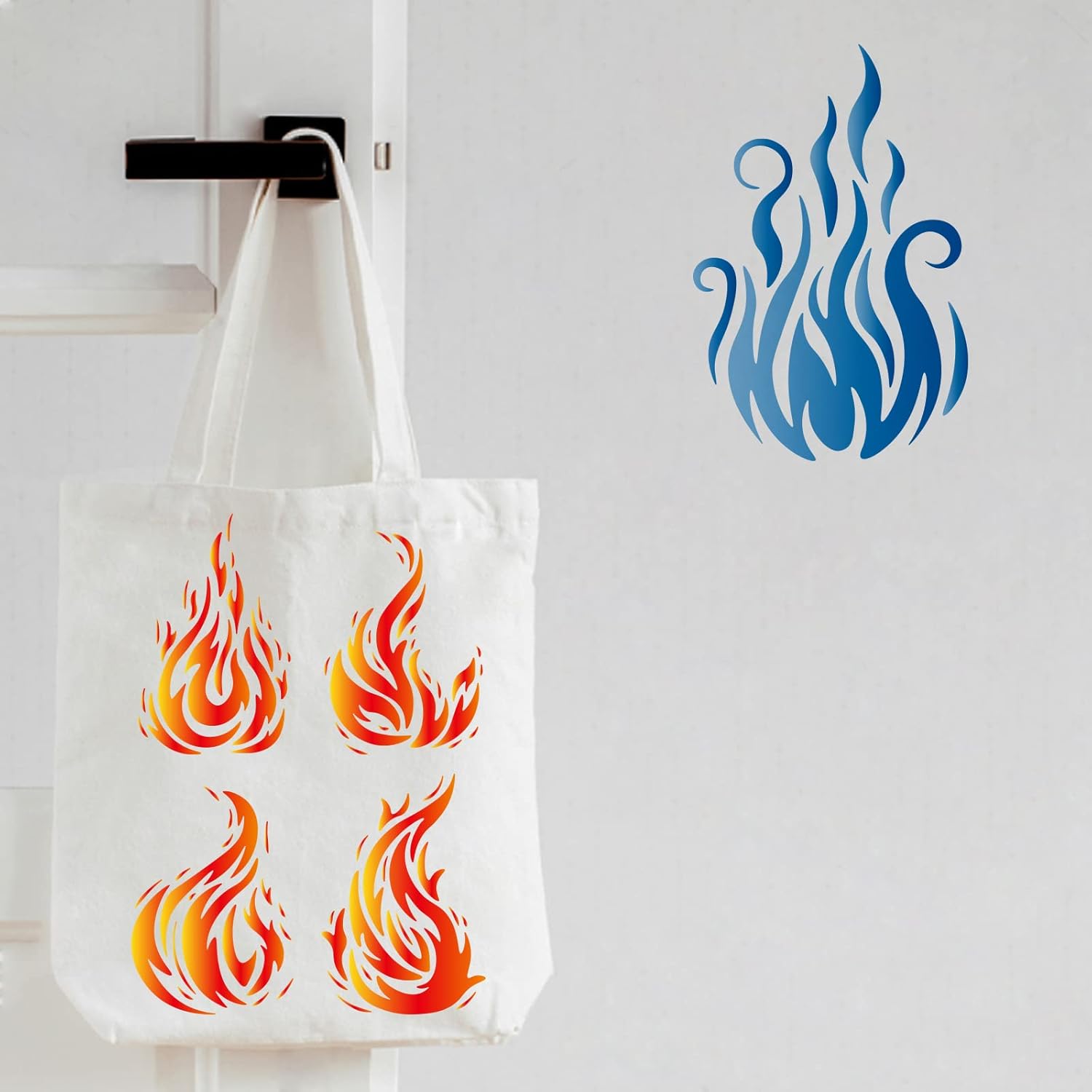 FINGERINSPIRE 8pcs Flames Drawing Painting Stencils Templates 29.7x21cm ...