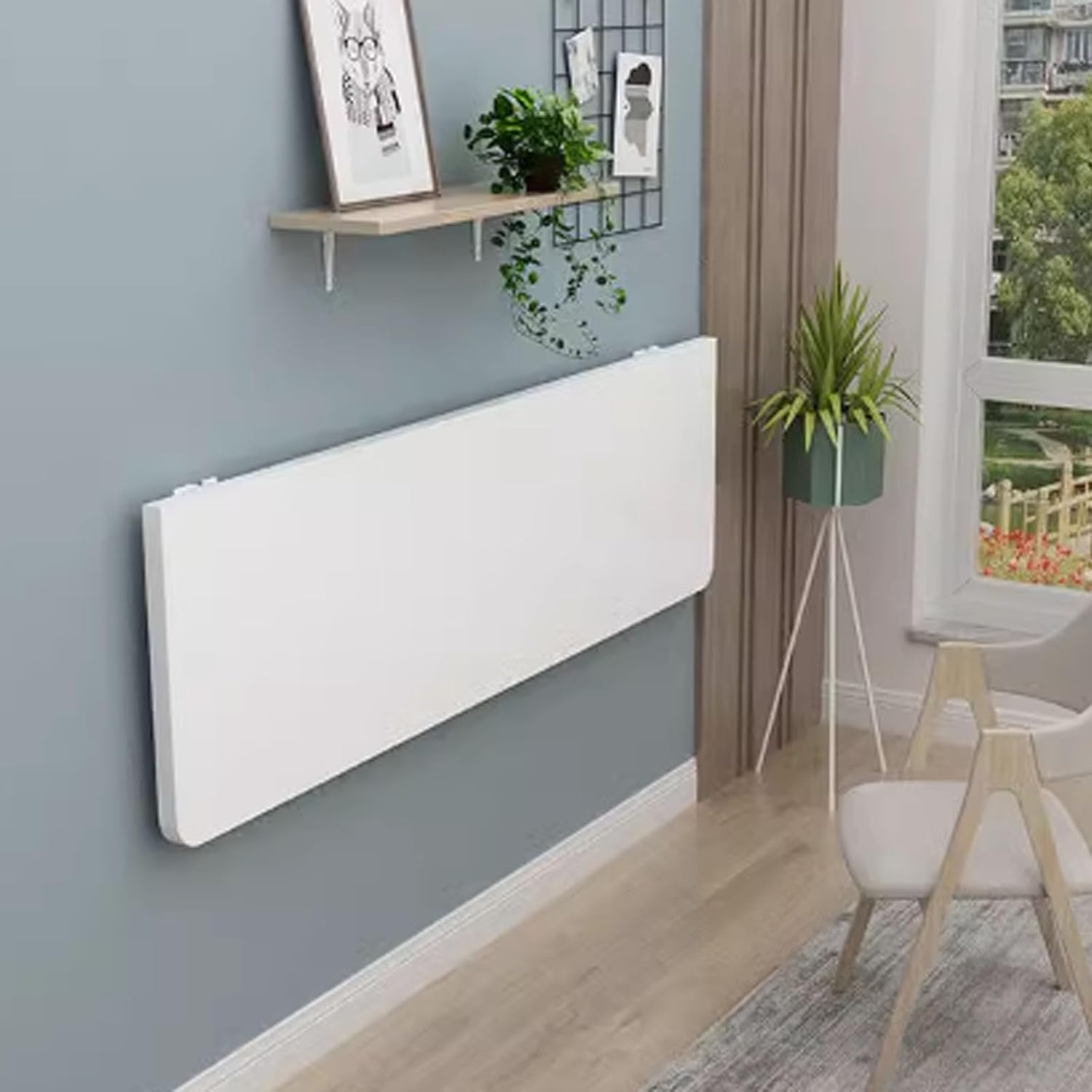 Amazon.com: Drop-Leaf Wall Desk,Wall Mounted Folding Tables, Pinewood ...