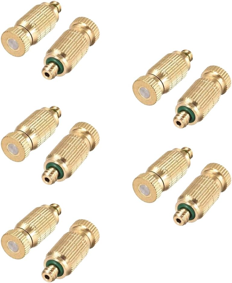 Amazon.com: 10 Pack Brass Misting Nozzle, High Pressure Mister ...