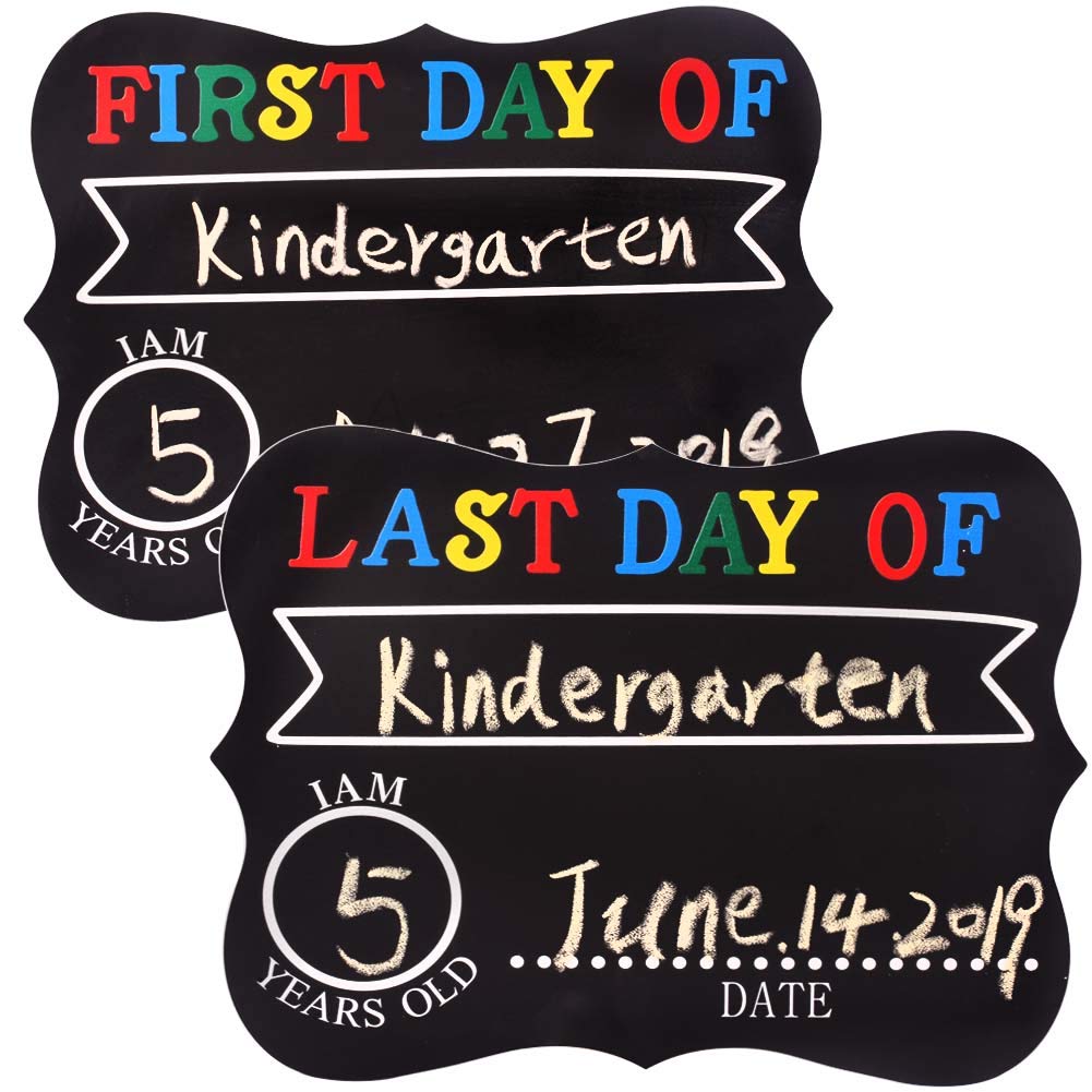 First And Last Day Of School Photo Sharing Chalkboard Signs ...