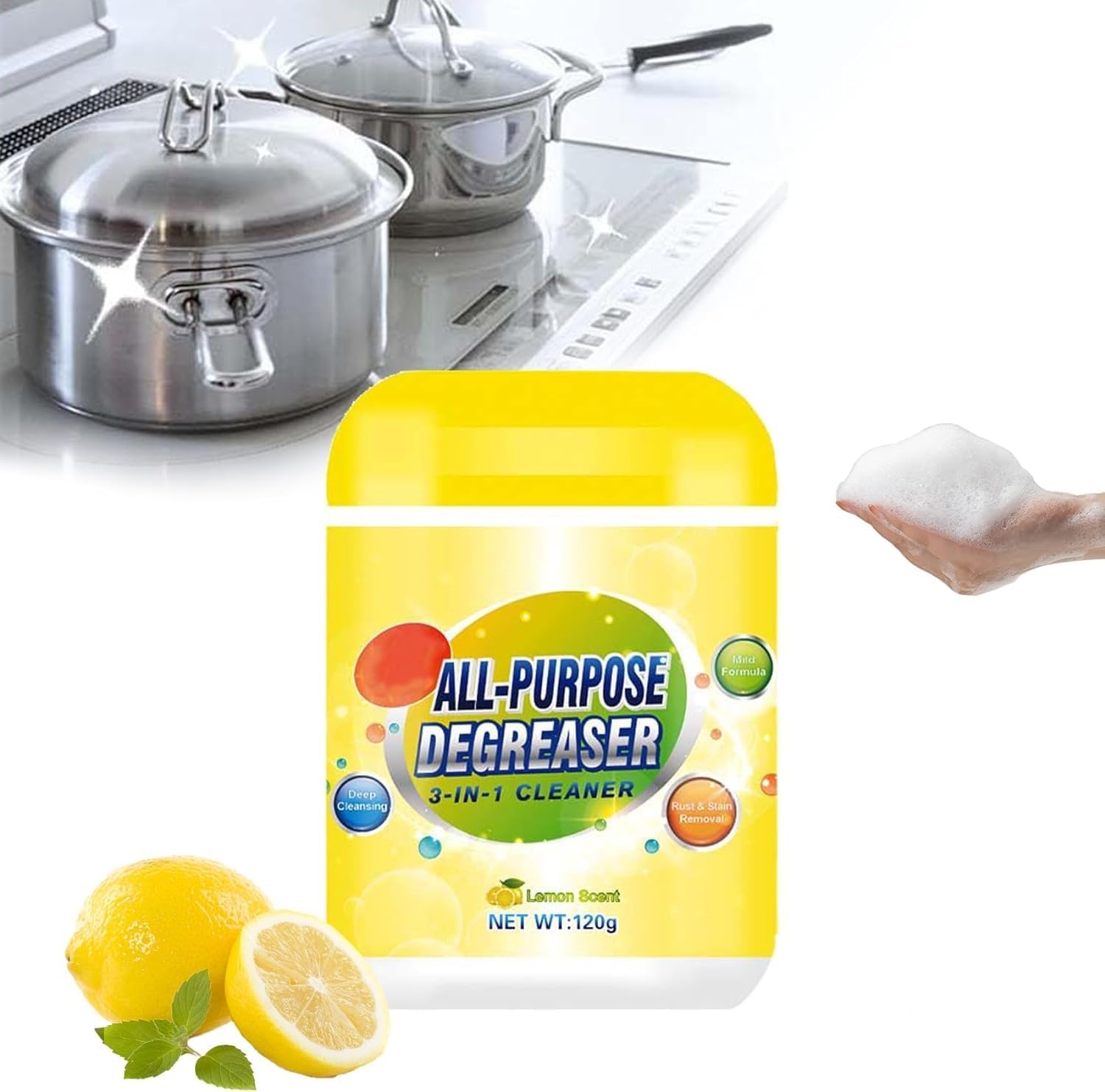All-Purpose Degreaser for Heavy-Duty Cleaning, 3-in-1 Powerful Kitchen ...