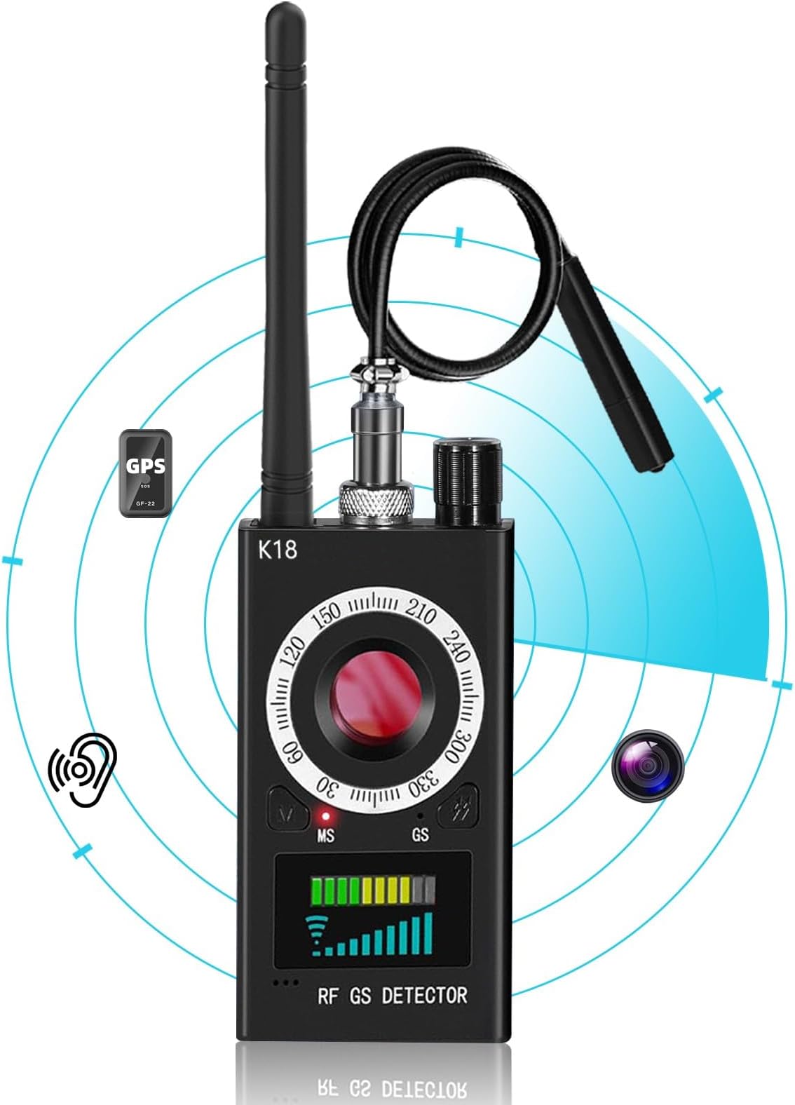 Amazon.com : ZHULAOBAN Hidden-Camera-Detectors GPS Tracking Finder Anti ...