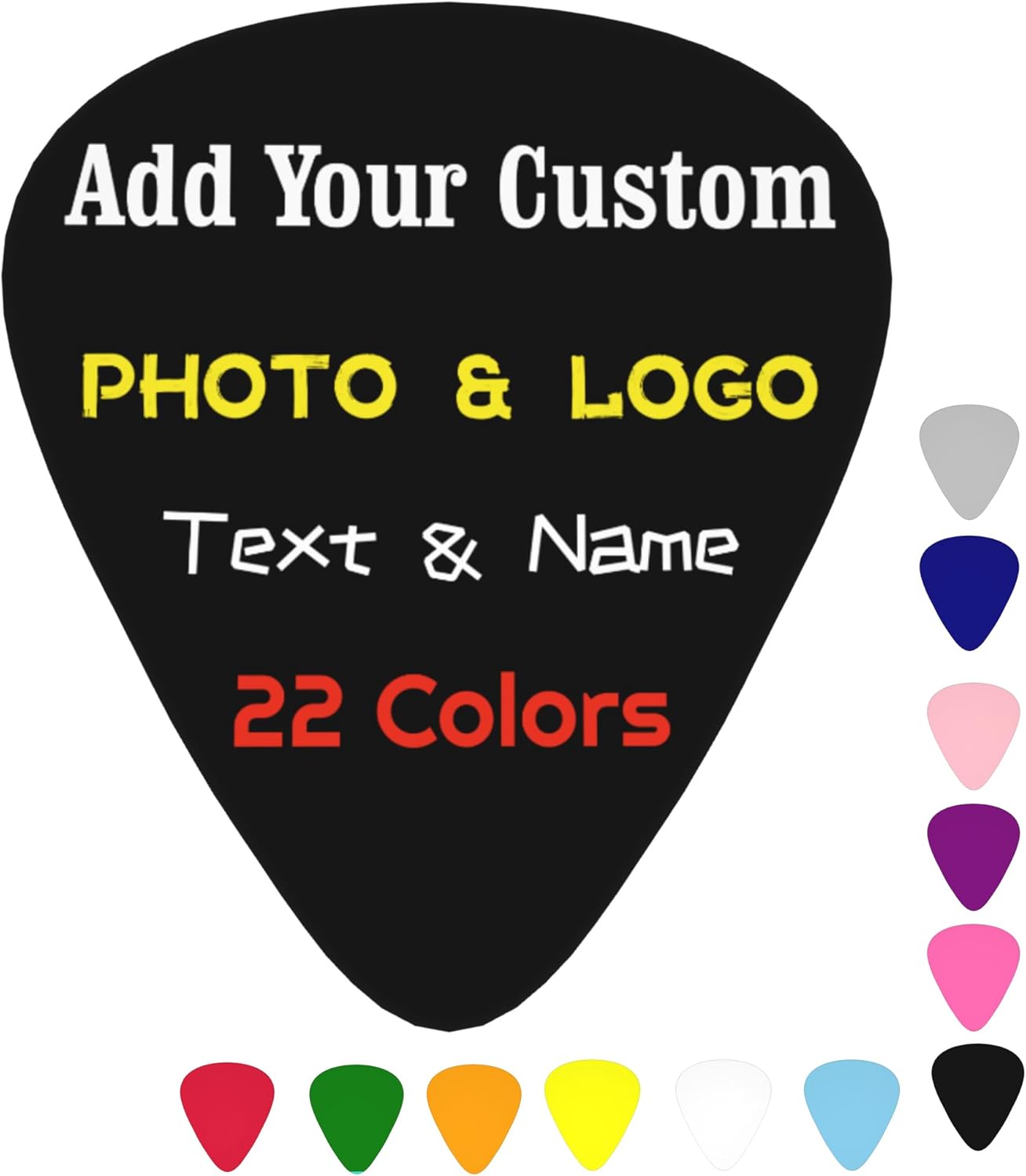 Custom Guitar Picks Personalised Guitar Plectrums Pick 12 Pcs with Your ...