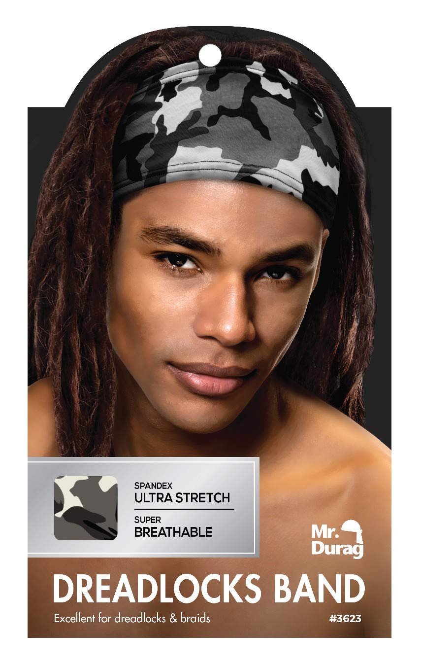 Amazon.com : Mr. Durag Dreadlock Band Grey Camouflage, 1 Ea, 1count ...