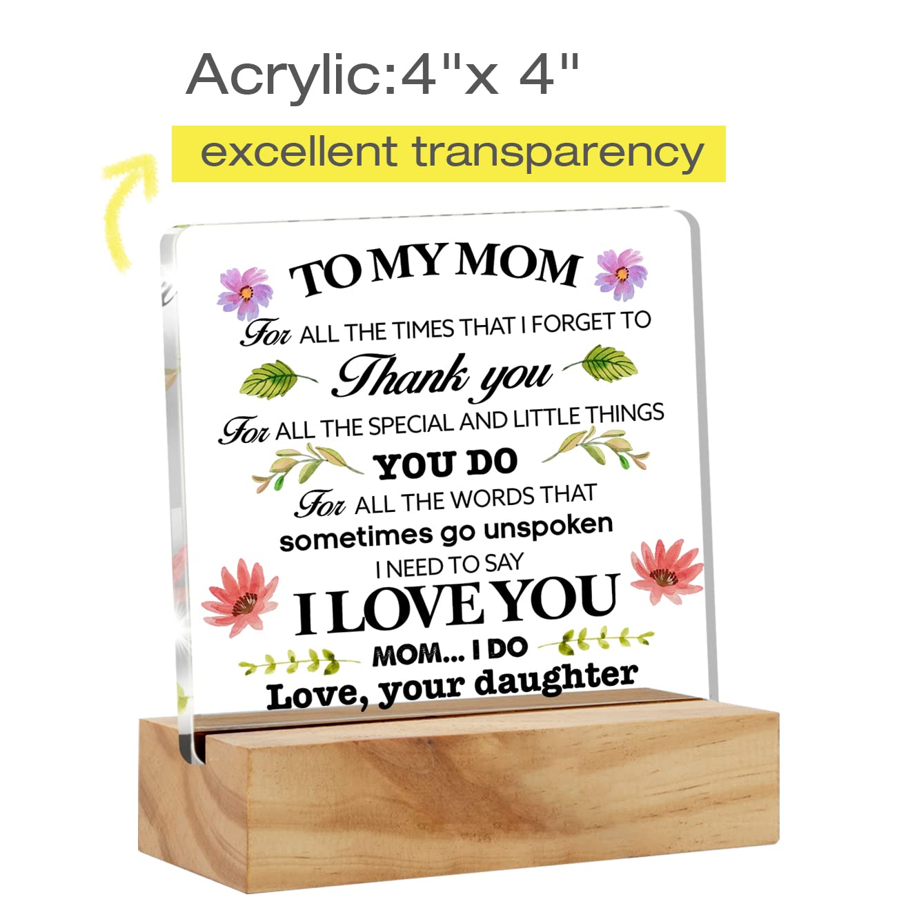 Snapklik.com : Mother Gifts Mom Gift From Daughter Mom Thank You Desk ...