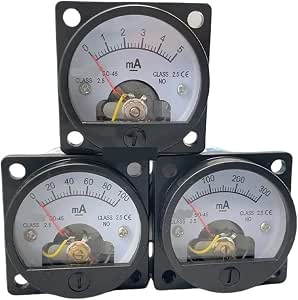 Amazon.com: Panel Meter 1 Piece 2.5 Accuracy DC 0-100mA Ammeter SO-45 ...