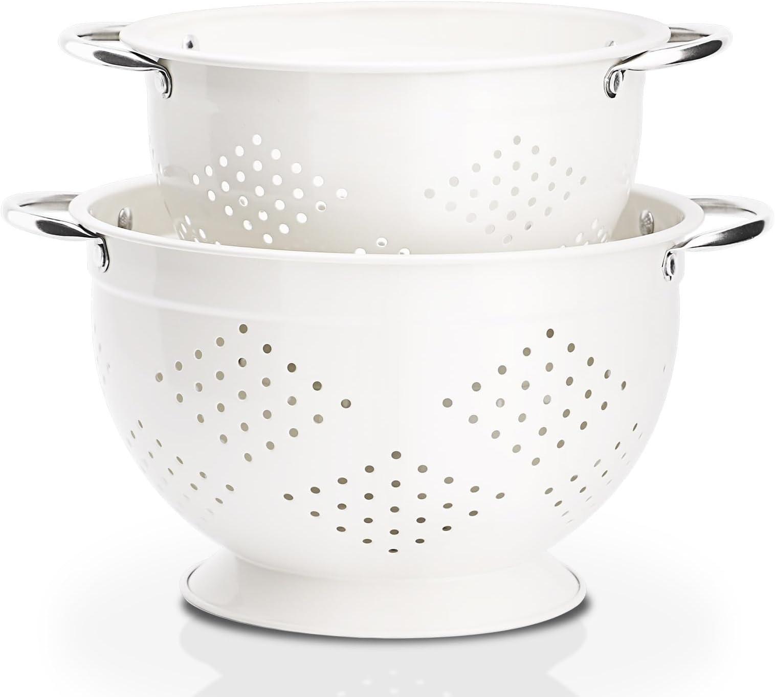 Amazon.com: Rorence Powder Coated Steel Colanders: 1.5 Quart 3 Quart ...