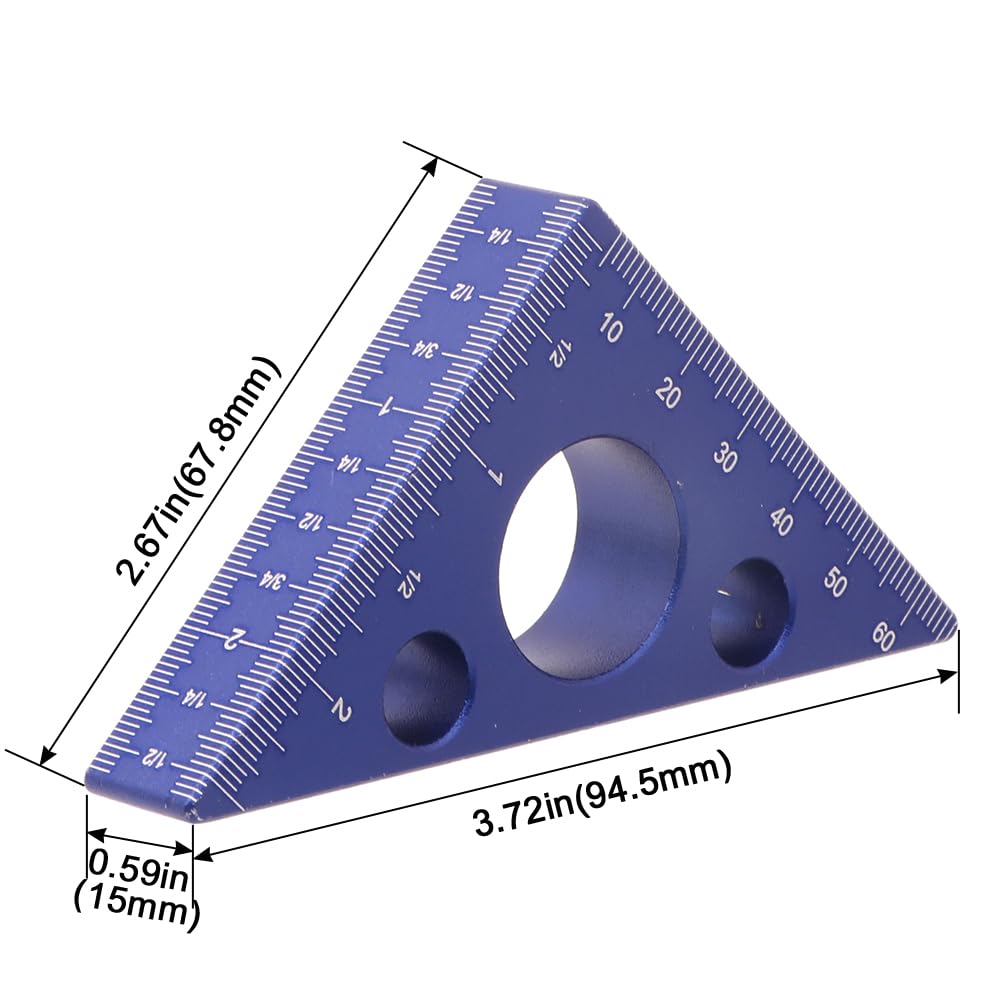 Snapklik.com : Aluminum 45/90 Degree Layout Thickened Triangle Ruler ...