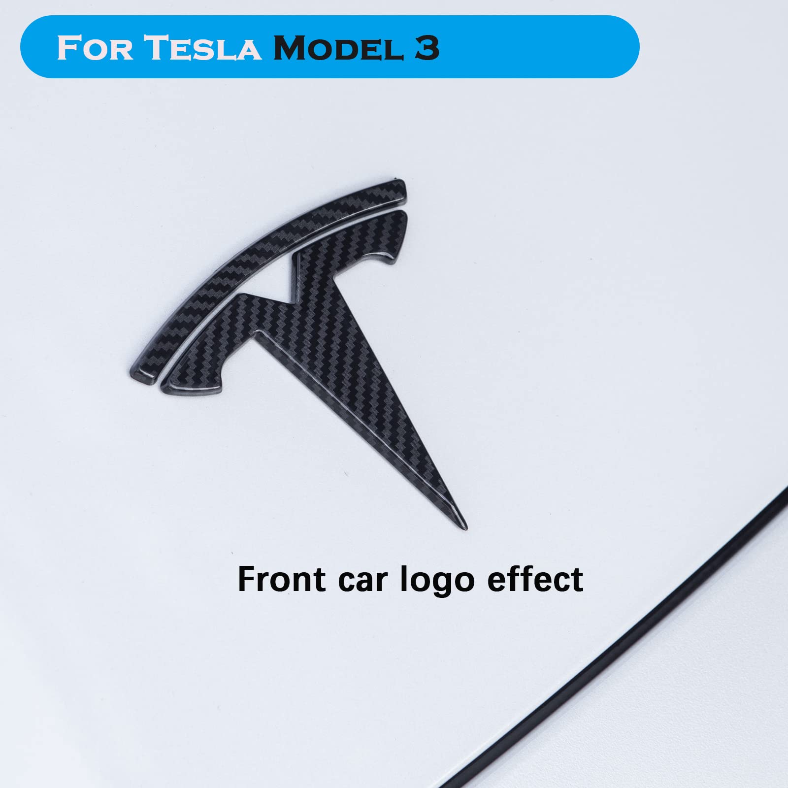 Snapklik.com : Yhcdsea Model 3 Front Trunk/Rear Trunk Logo Cover ...