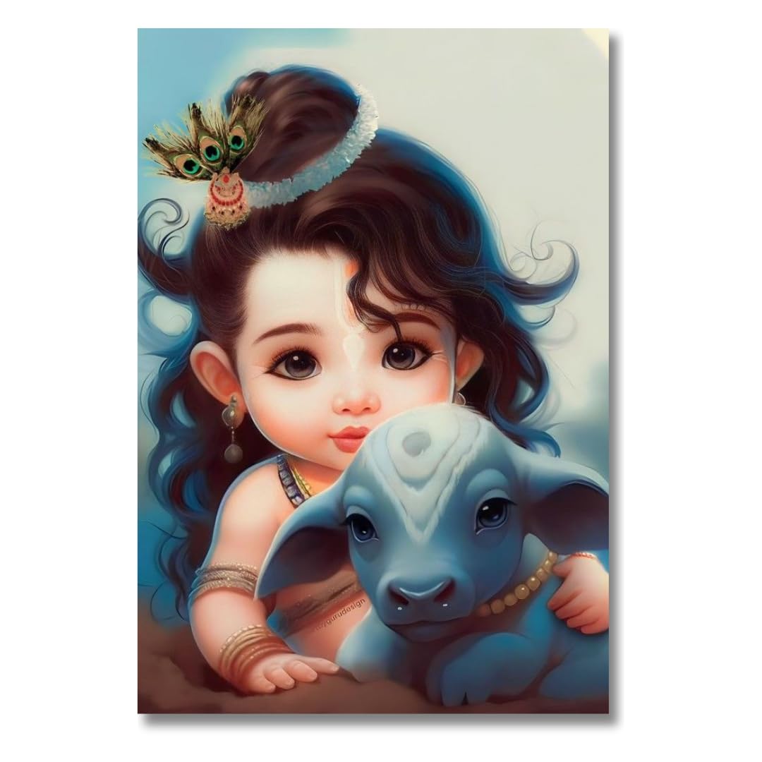 Lord Krishna | Hindu God Posters for Wall | A3 and A4 sizes | 400 GSM ...