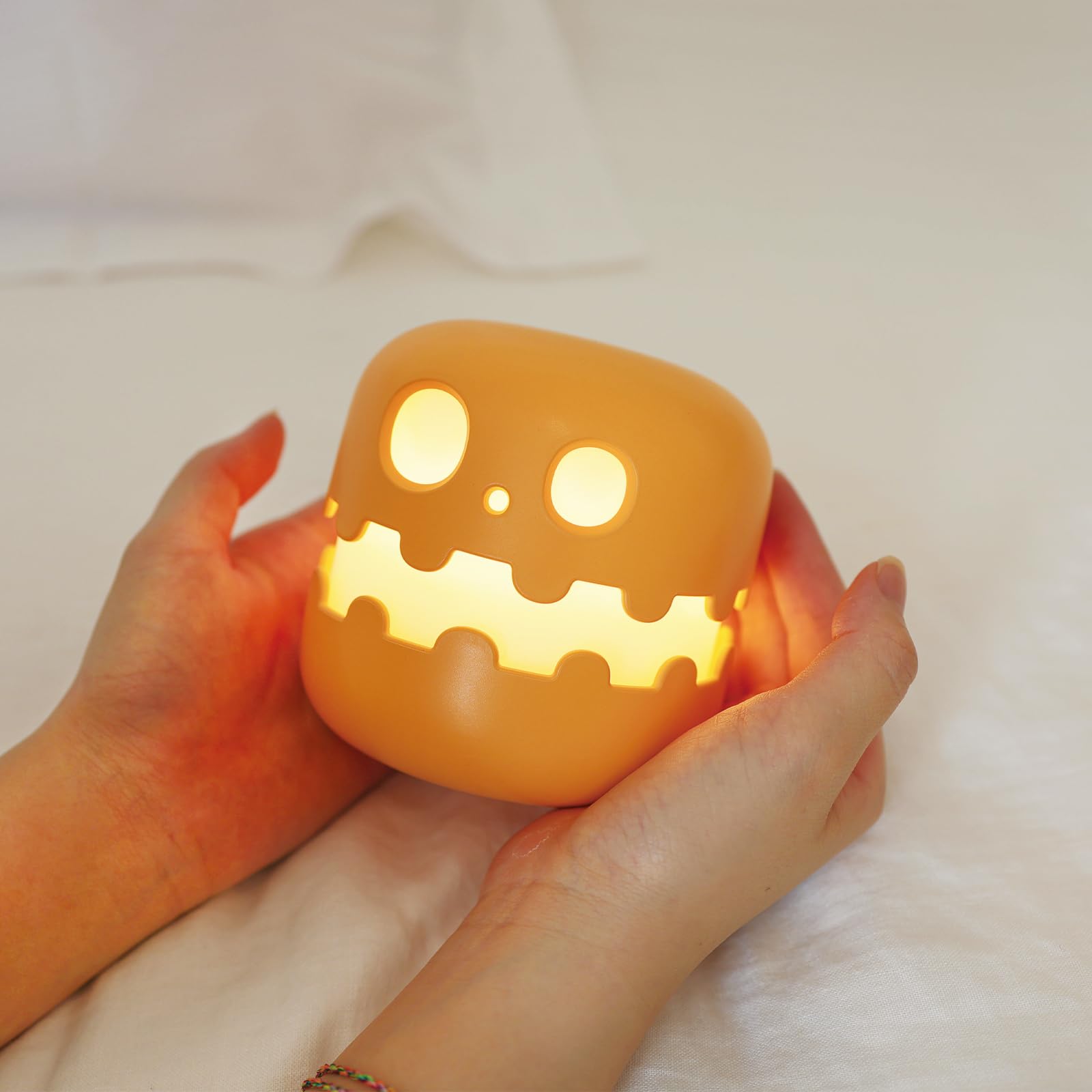 WEILAILUX Pumpkin Night Light Battery Operated, Pumpkin Jack O Lantern ...