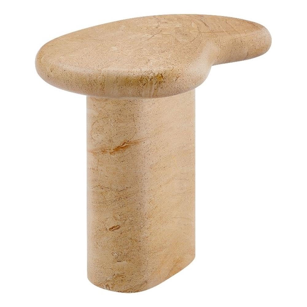 Amazon.com: Modway Elowen Irregular Shape Side Table in Travertine ...