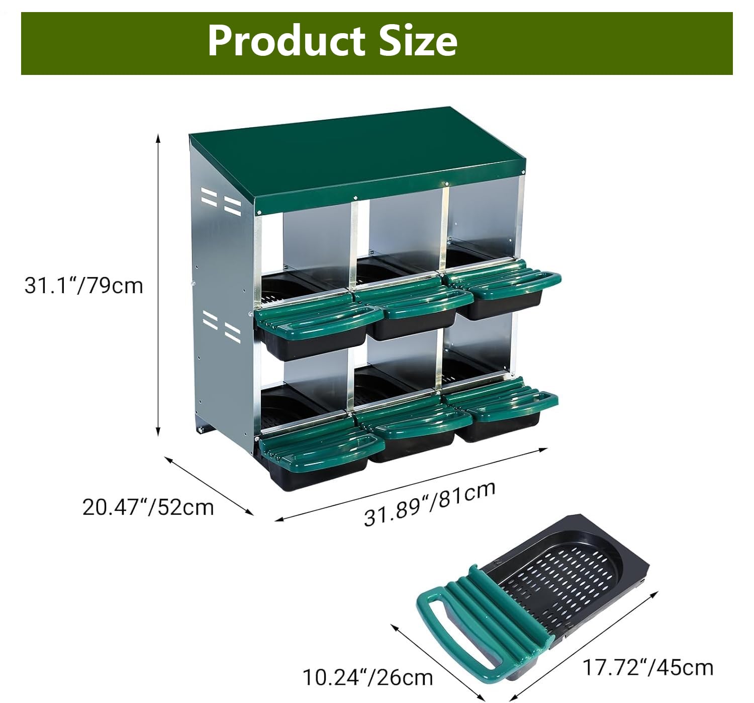 Snapklik.com : Chicken Nesting Box, 2-Tier Chicken Laying Boxes For ...