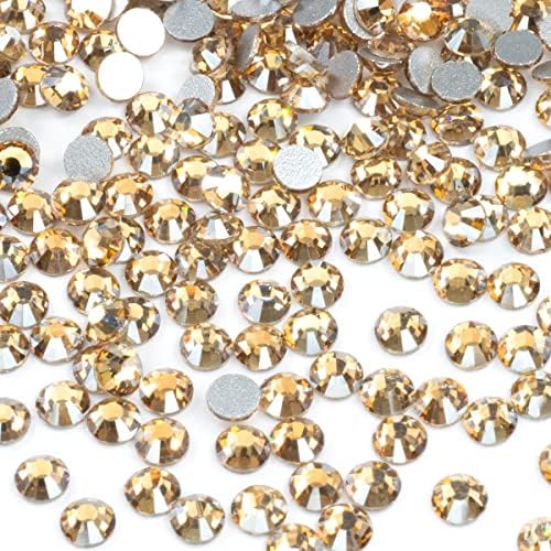 Amazon.com: qiipii 3 Boxes 5070PCS Champagne Resin Crystal Rhinestones ...