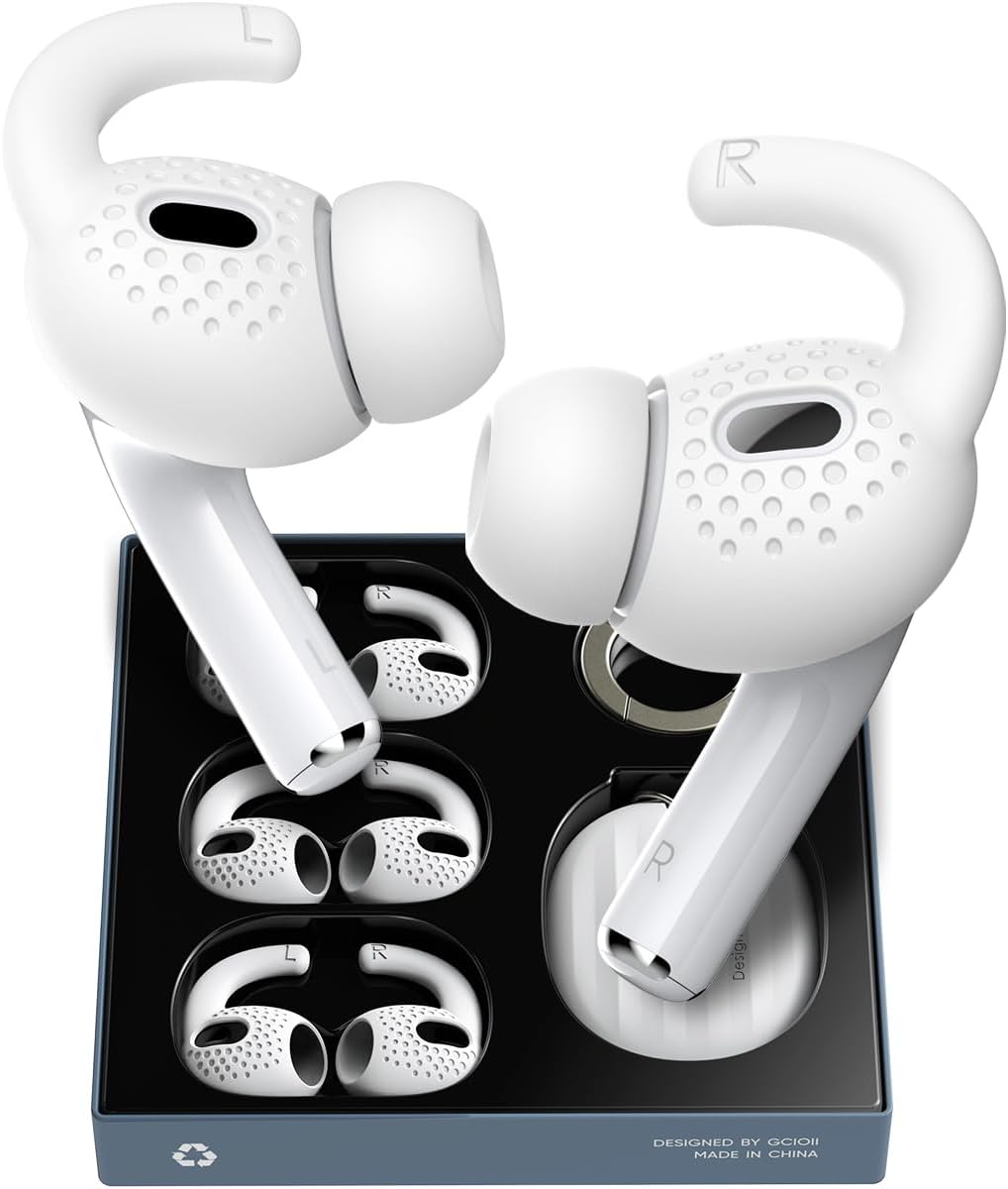Gcioii 3 Pairs Ear Hooks Covers for AirPods Pro 2 [Added Storage Pouch ...