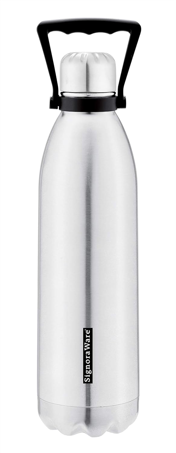 SignoraWare Aqualene Vaccum Bottle, 1.5 Liter, Silver : Amazon.in: Home ...
