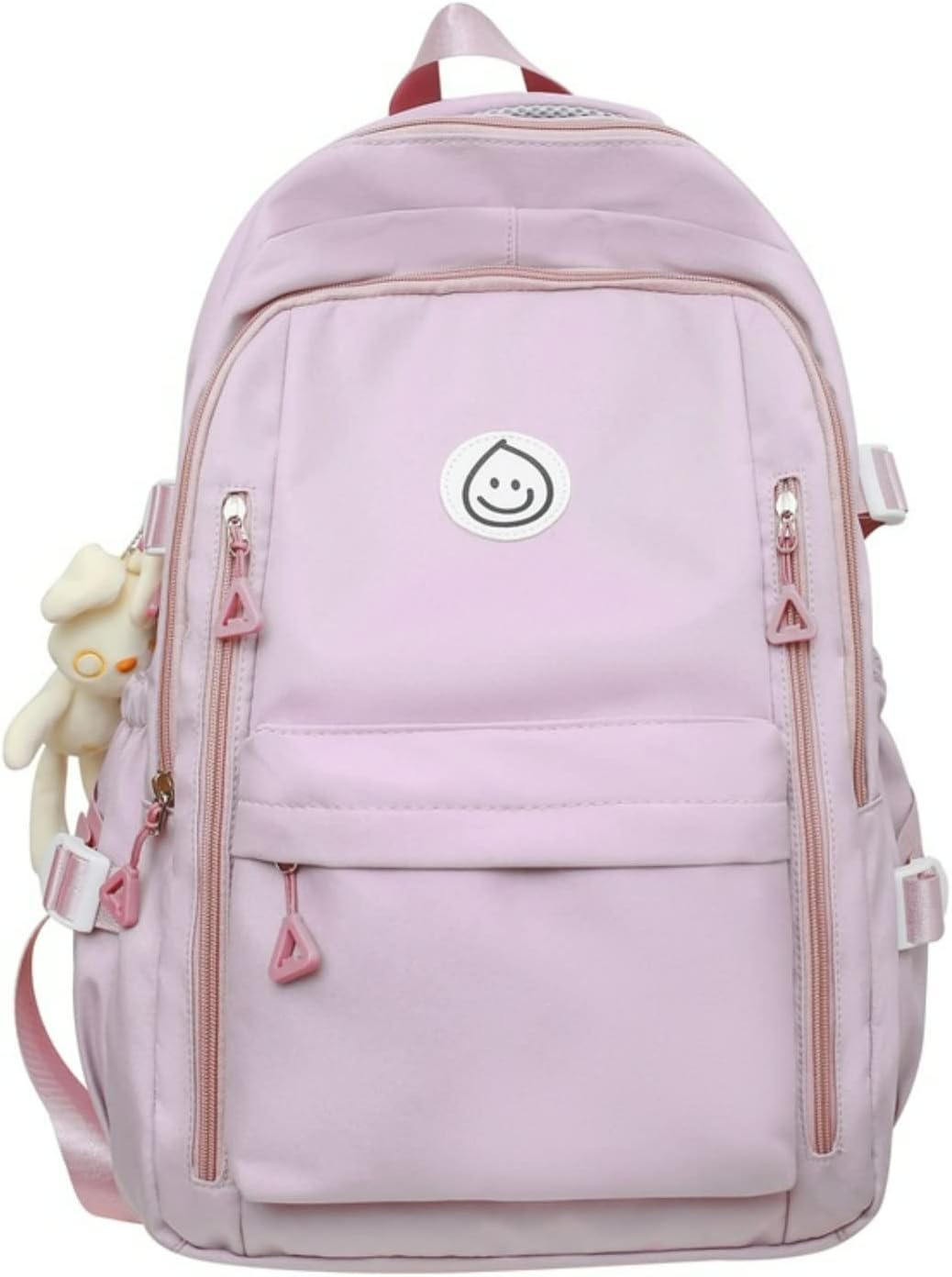 Amazon.com: Preppy Backpack Smiling Face with Bunny Plush Cute ...