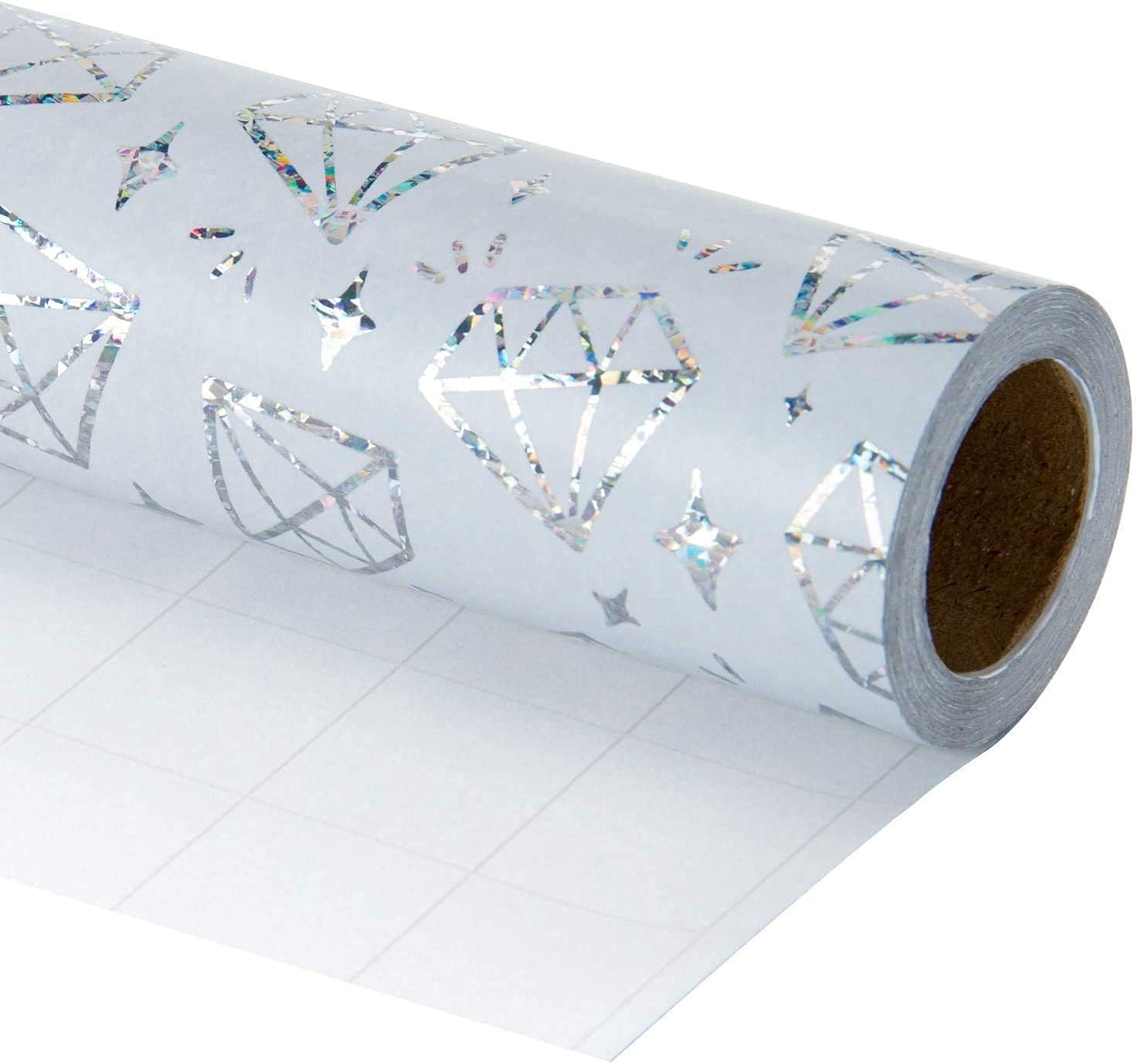 Amazon.com: WRAPAHOLIC Jumbo Silver Wedding Wrapping Paper - 30 Inch x ...