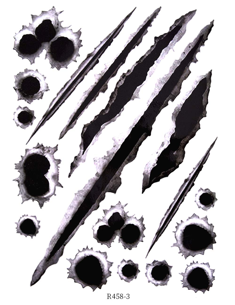 FineFun Fake Bullet Holes Funny Car Helmet Stickers Decals Emblem ...