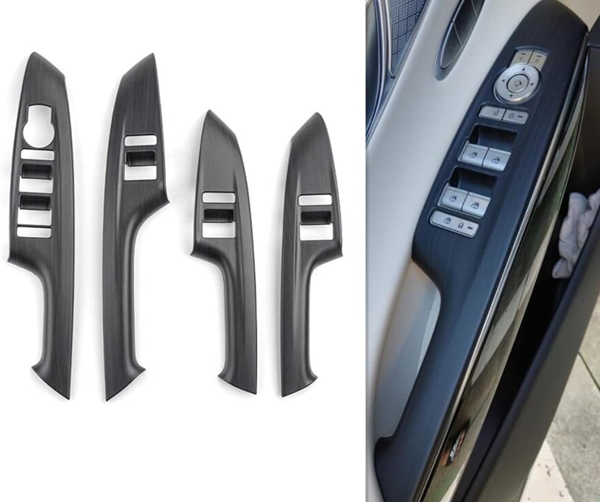 Amazon.com: Cnaurda 4Pcs Wood Grain Style Car Window Switch Button ...