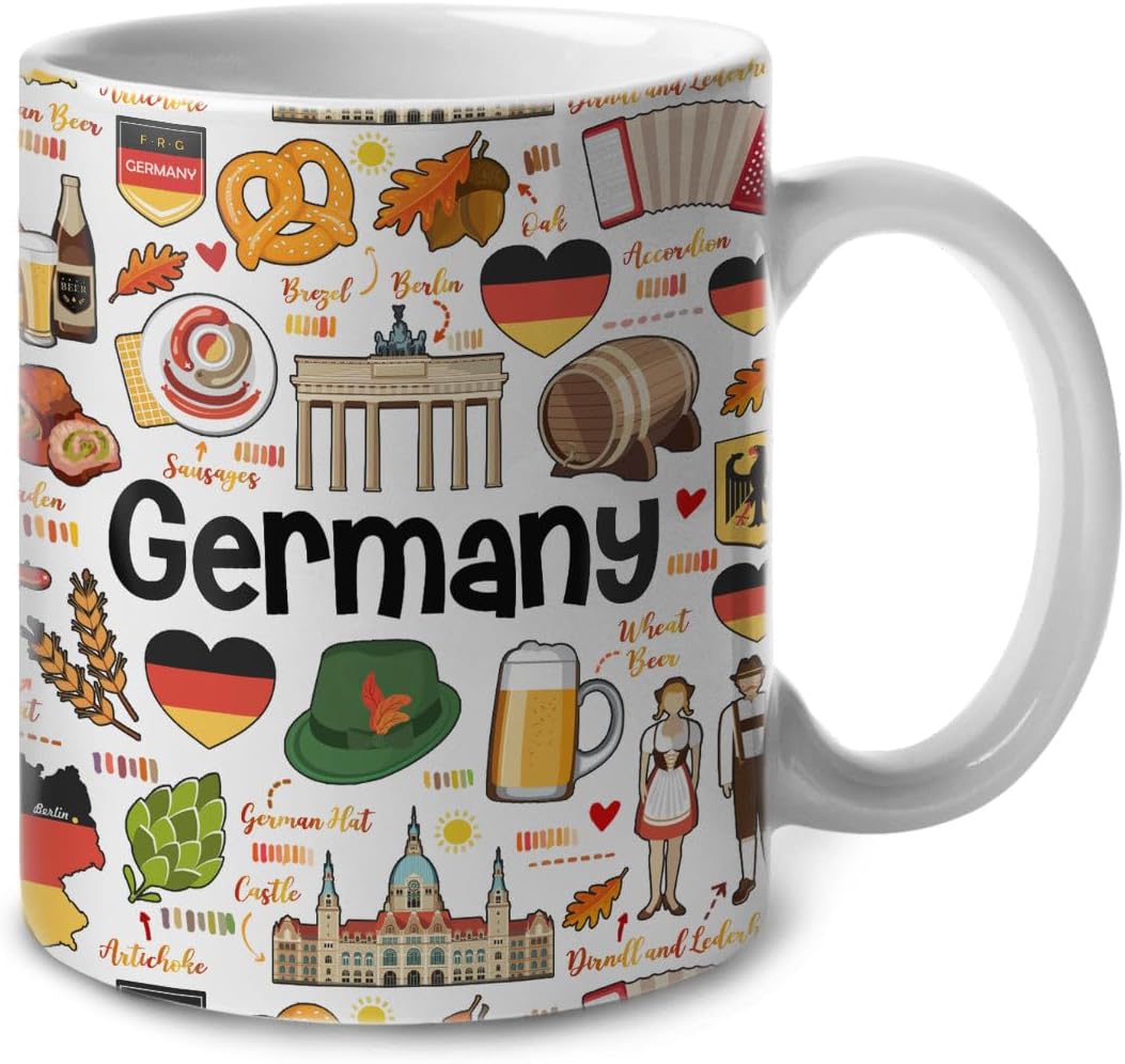 Amazon.com: Classy Embossed European Village Ceramic Coffee Mug by E.H ...