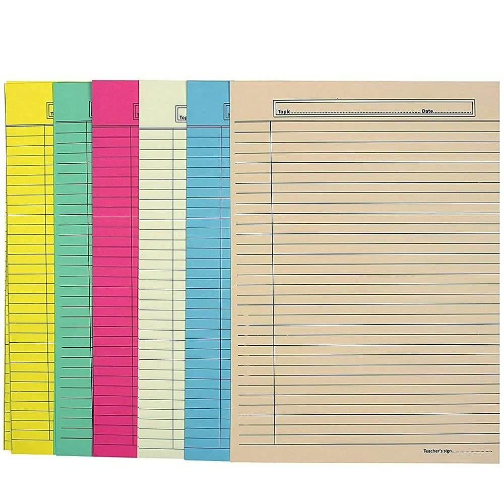 Buy Class Fun A4 one side Ruled Color Sheets (Pack of 100 Sheets) for ...