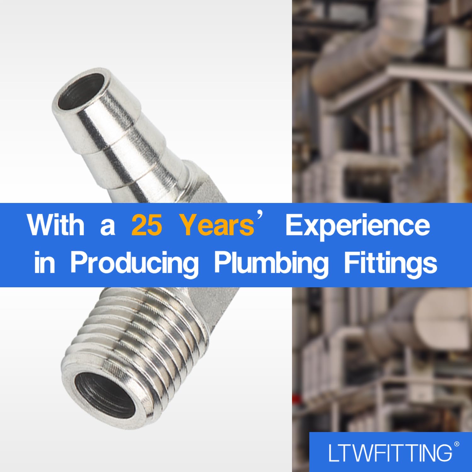 Snapklik.com : LTWFITTING 90 Degree Elbow Stainless Steel 316 Barb ...