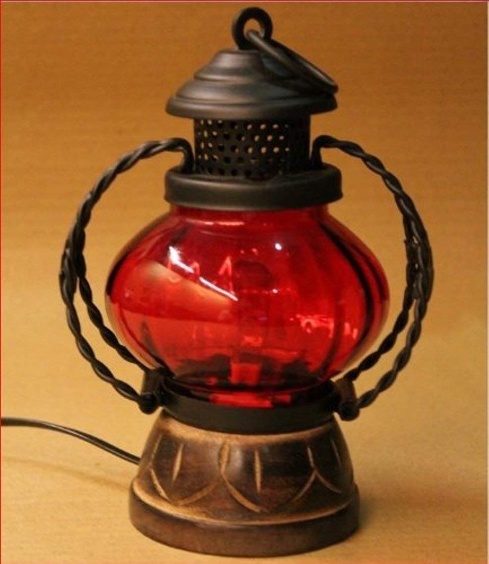 Buy Indian Wood Crafts Wooden Electric Lamp Hand Made Carved Hanging ...