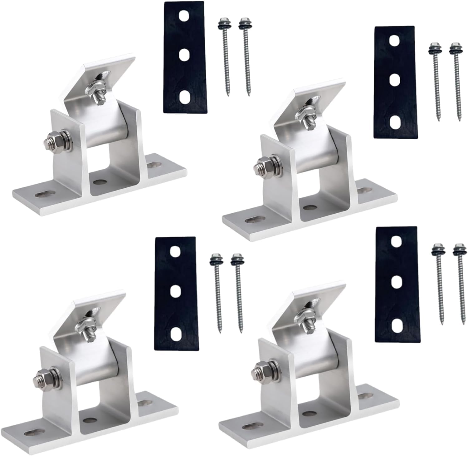 Amazon.com: Adawe 4 Pack Solar Panel Mount Brackets - Adjustable 10°-60 ...