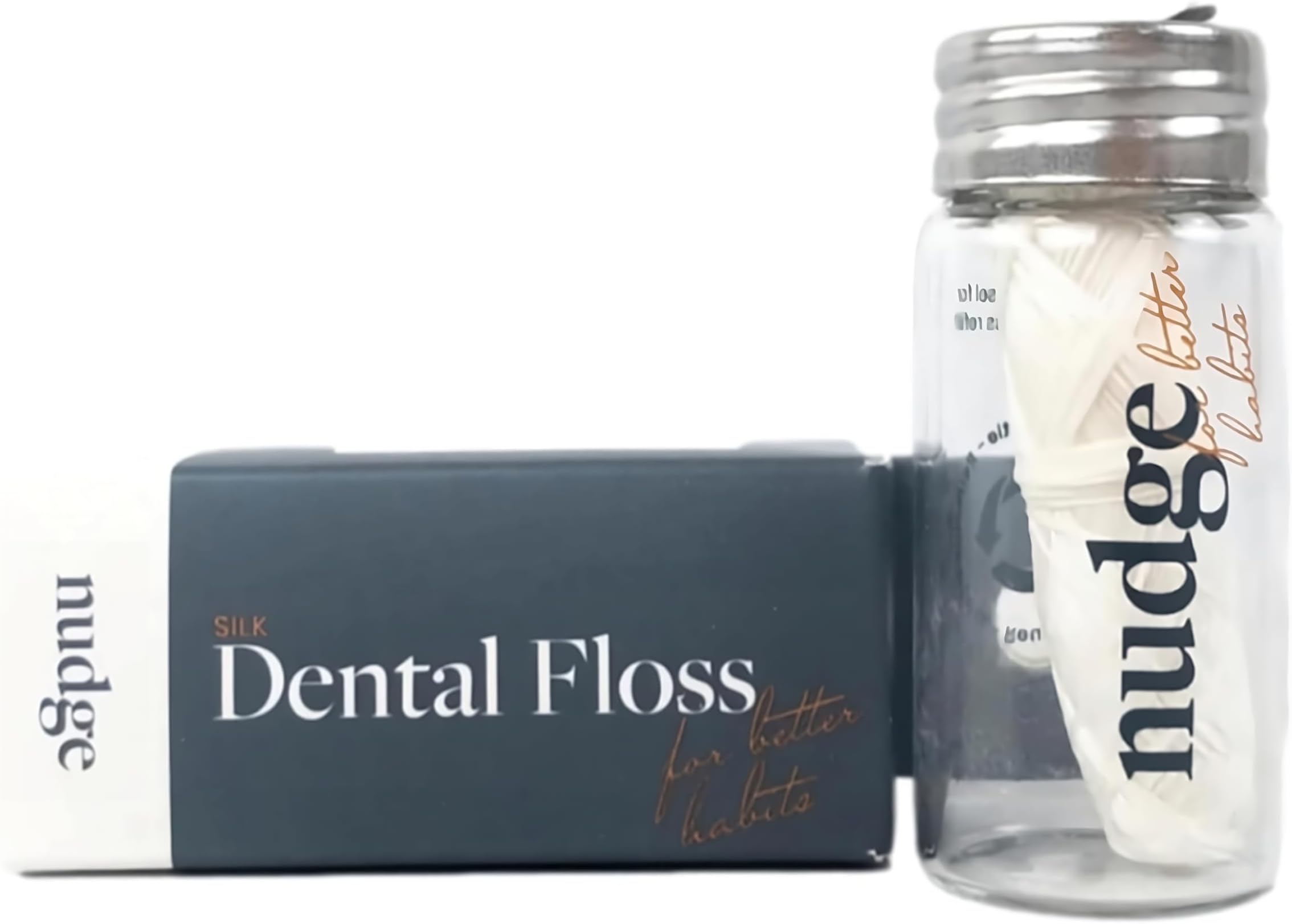 Amazon.com : Nudge Pure Silk Dental Floss for Sensitive Gums & Wider ...