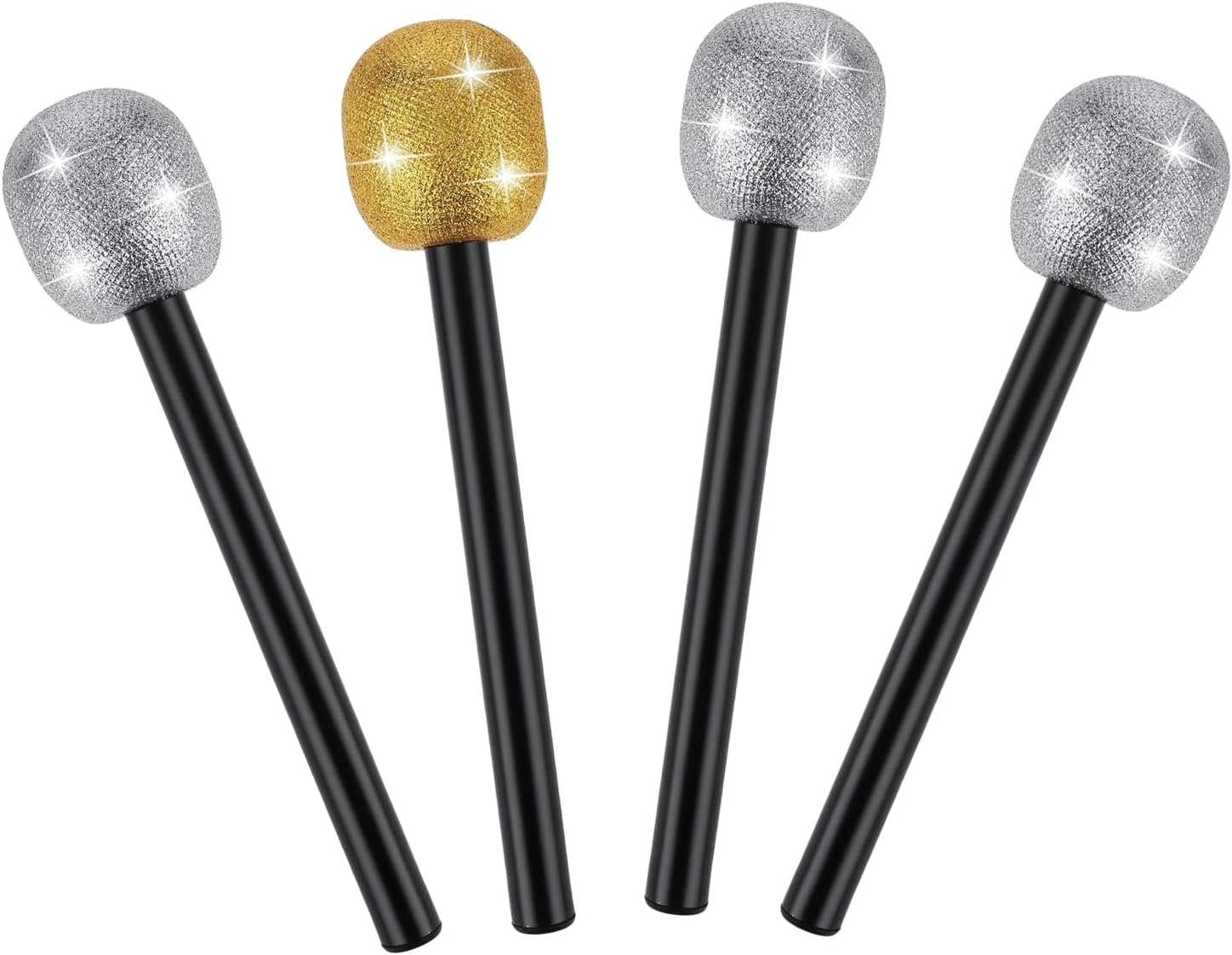4 Pcs Toy Microphone, Fake Microphone, Blow up Microphone, Microphone ...