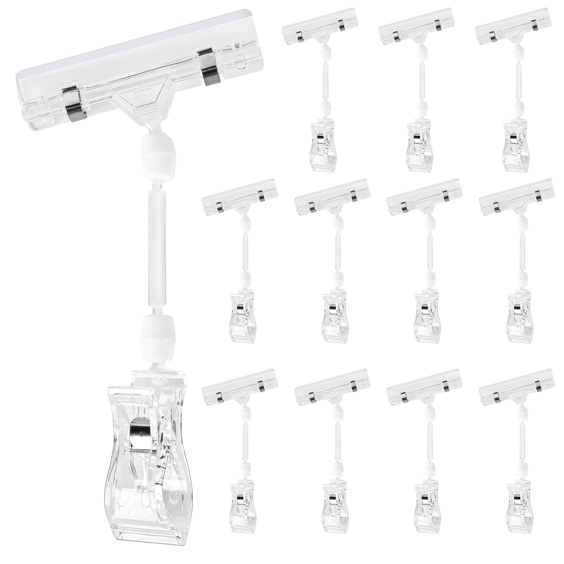 Snapklik.com : Clear Sign Clips On Merchandise Display 12 Pack Plastic ...