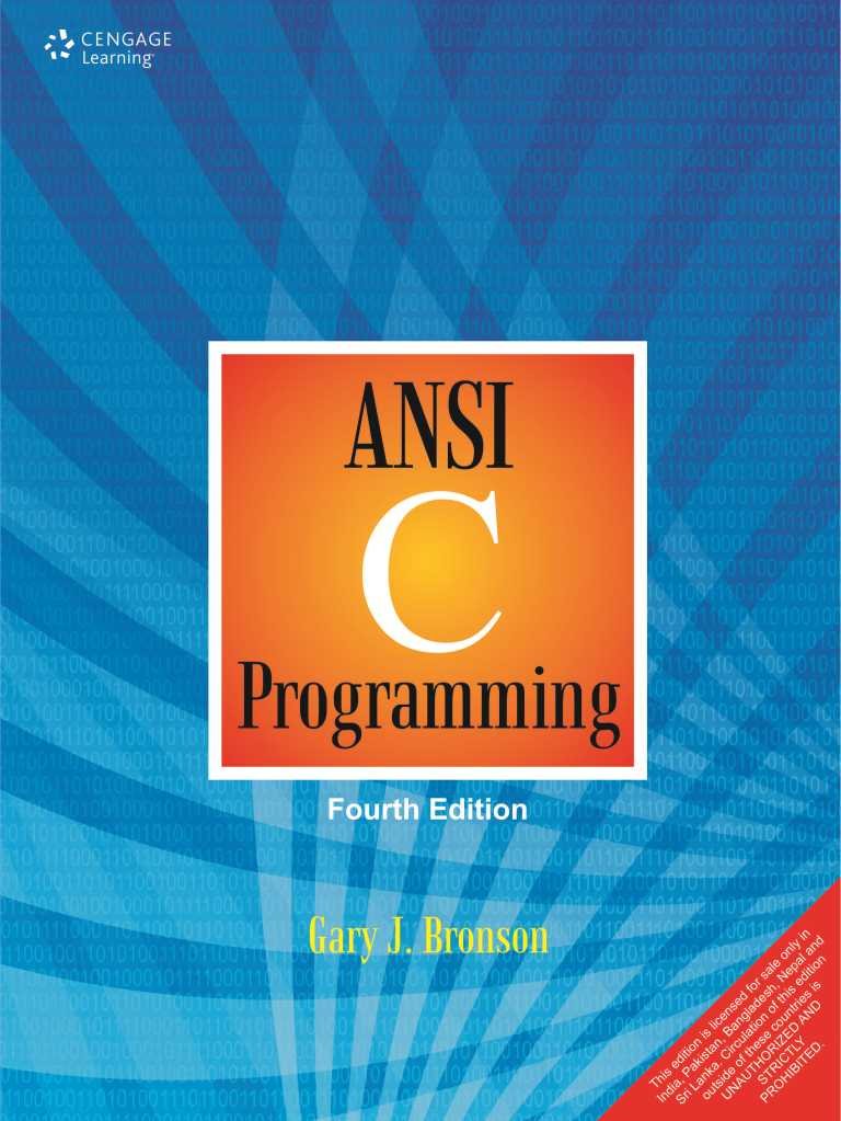 ANSI C Programming [Paperback]: Gary J. Bronson: 9788131531976: Amazon ...