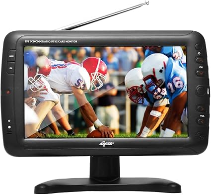 Amazon.com: Axess Portable TV 9" Battery Powered Widescreen LCD Small ...