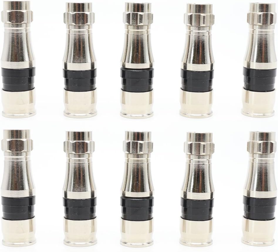 Amazon.com: ANHAN F Type RG11 Coax Cable Compression Fitting/Connector ...