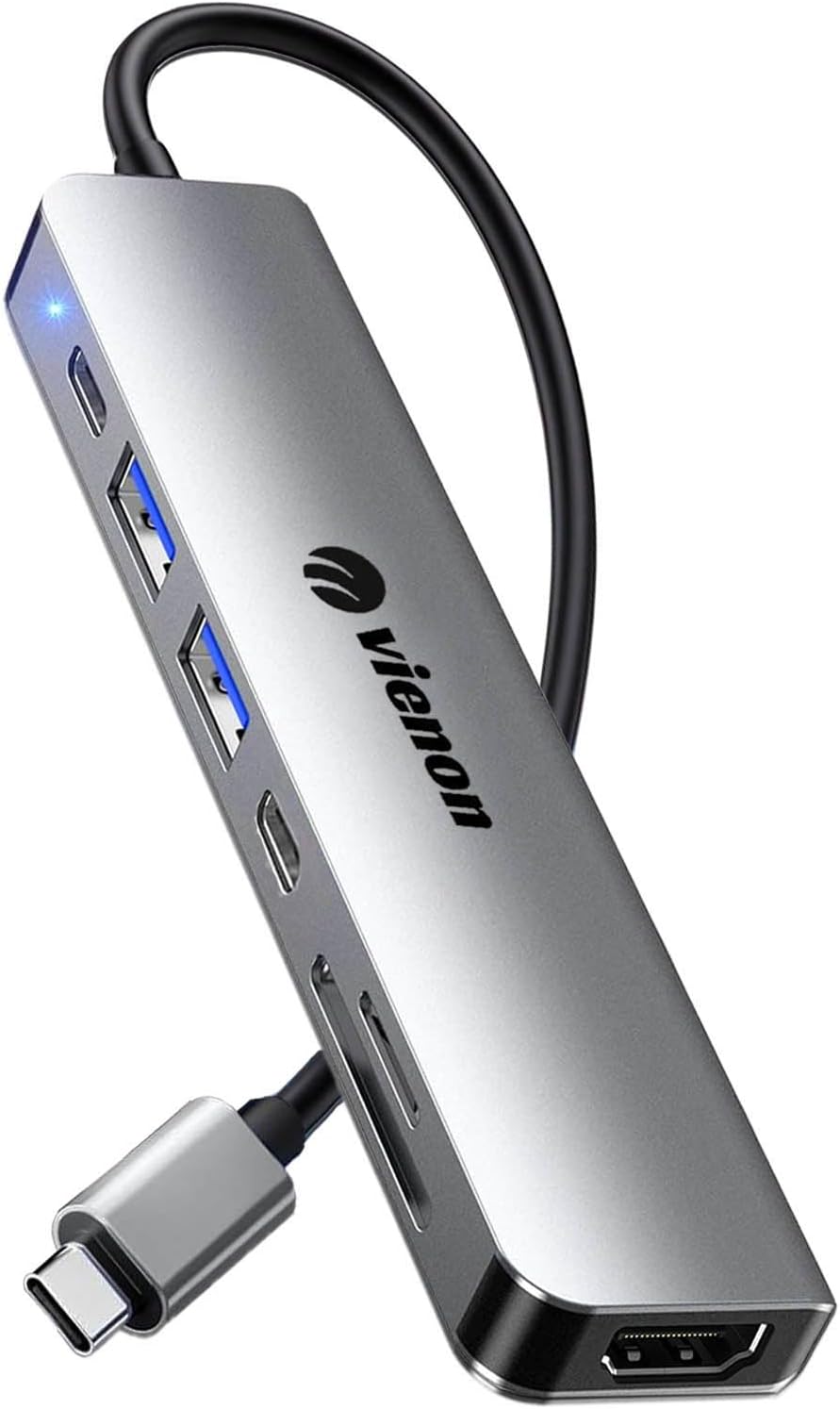 Amazon.com: USB C Hub HDMI Adapter for Monitor, VIENON 7 in 1 USB C ...
